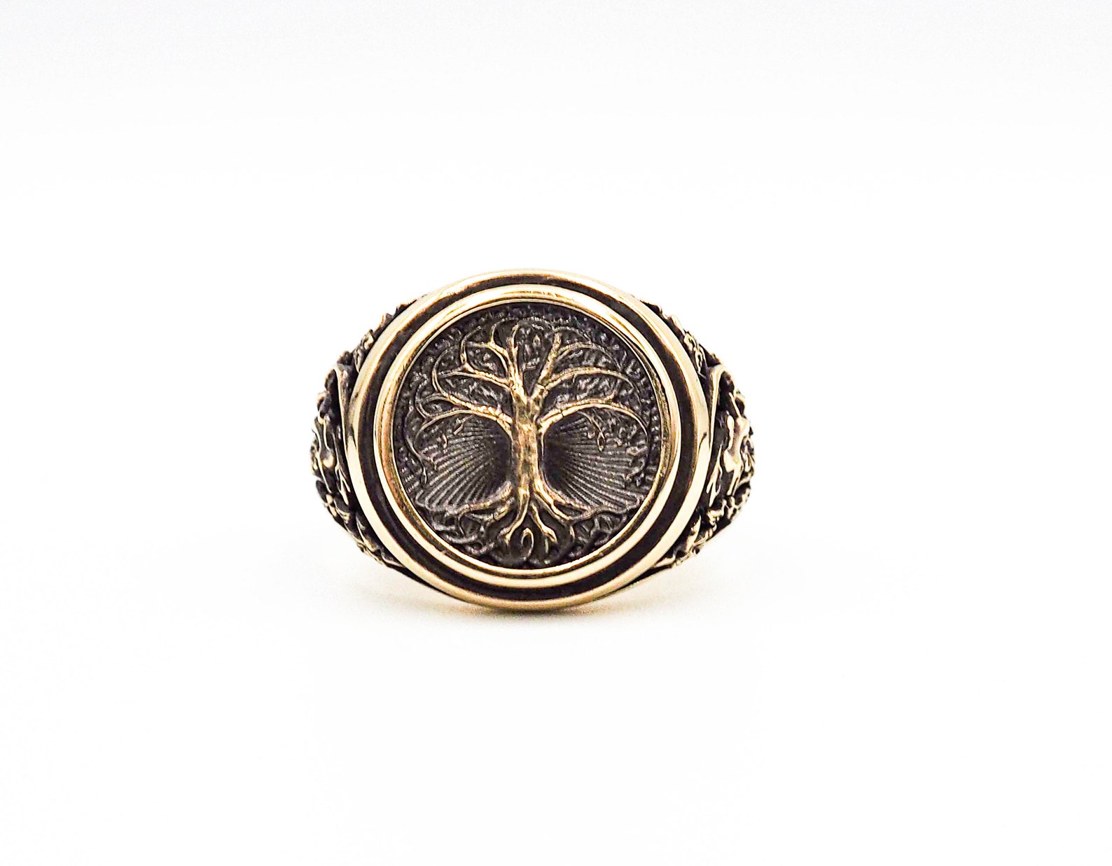 Tree of Life Ring Yggdrasil Ring Signet Ring Men Tree Ring - Etsy