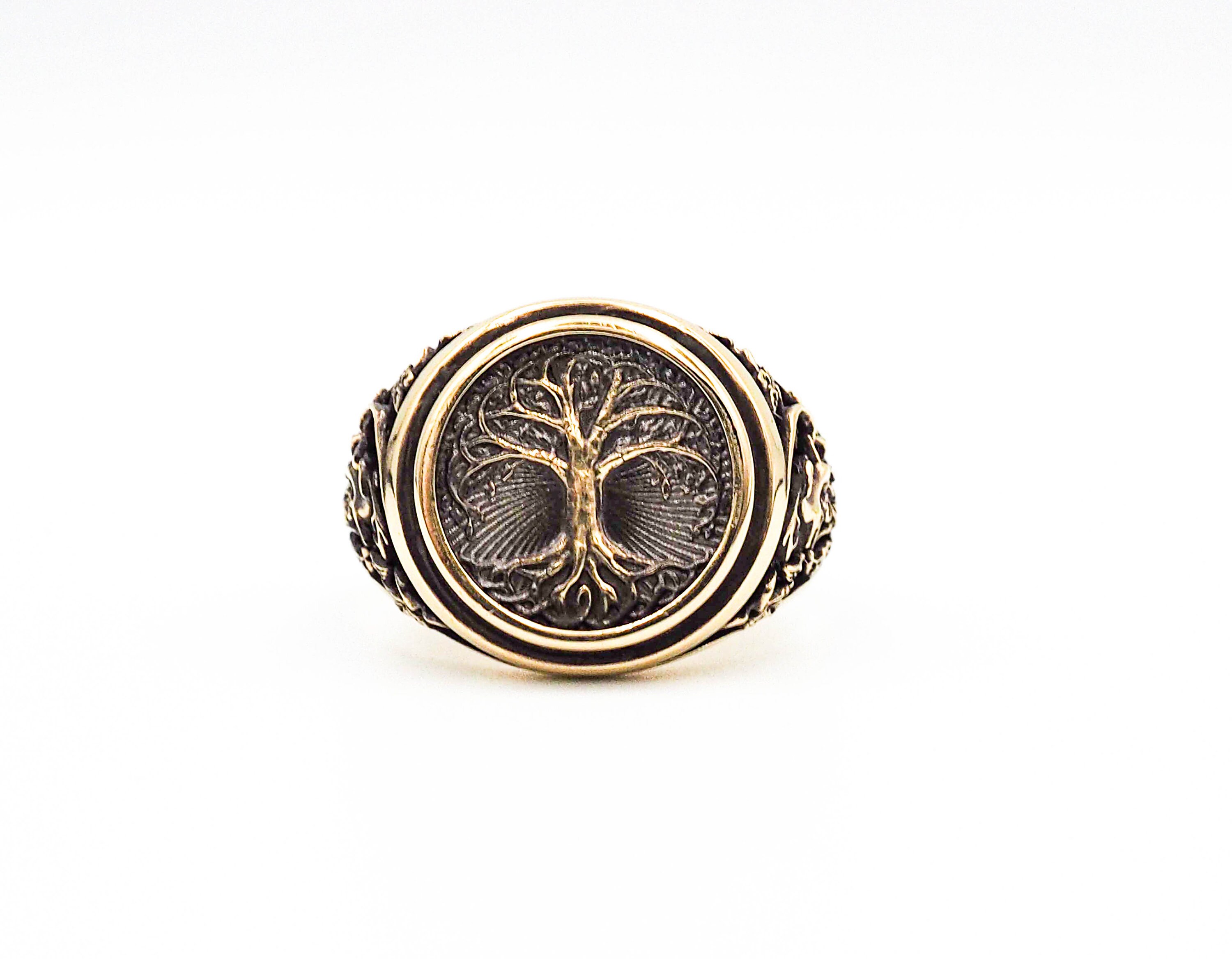 Tree of Life Ring Yggdrasil Ring Signet Ring Men Tree Ring | Etsy