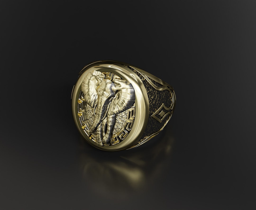 Elephant Ring, Elephant Animal Ring for Men, Good Luck Symbol Ring ...