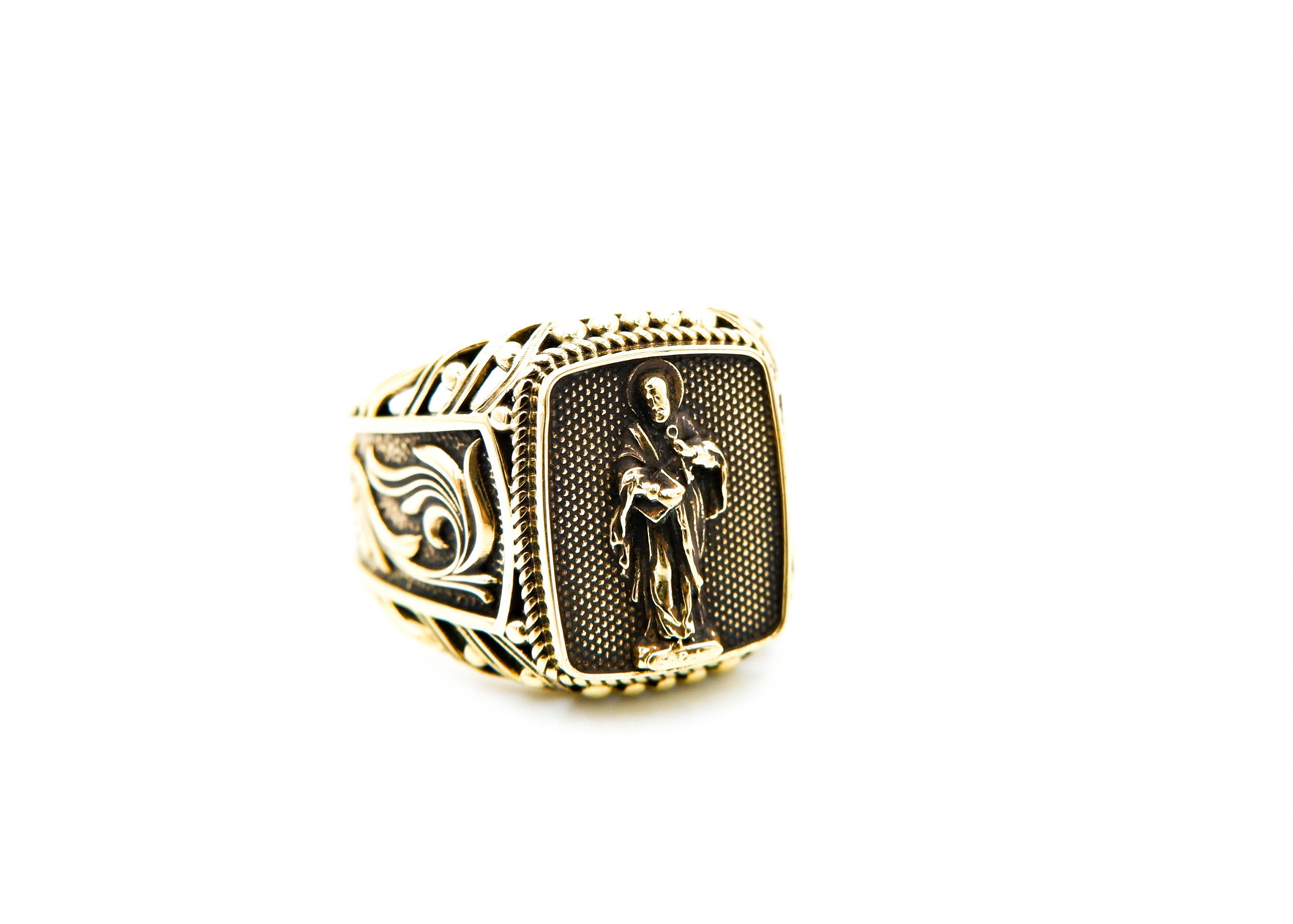 Saint Peter Men's Ring St Peter Ring Catholic Ring - Etsy