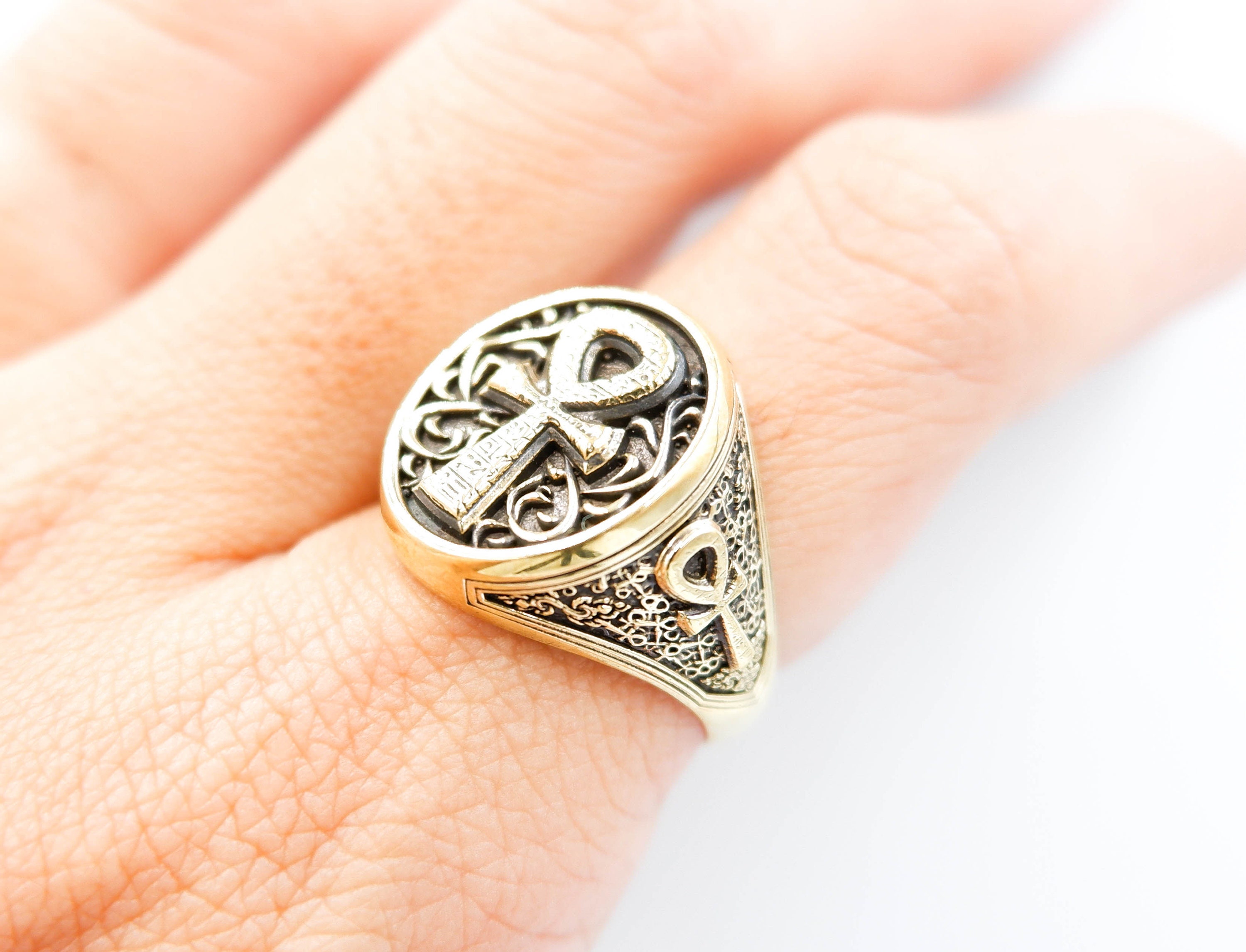 Egyptian Cross Ankh Ring Key of Life Ring Ankh Jewelry - Etsy