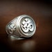 Sterling Silver Ohm Ring, Yoga Amulet Talisman - Etsy