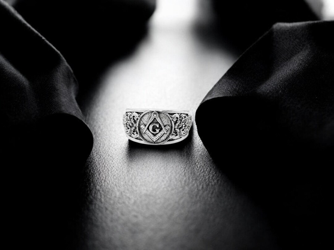 925 Sterling Silver Masonic Ring, Master Mason Ring, Masonic Ring ...
