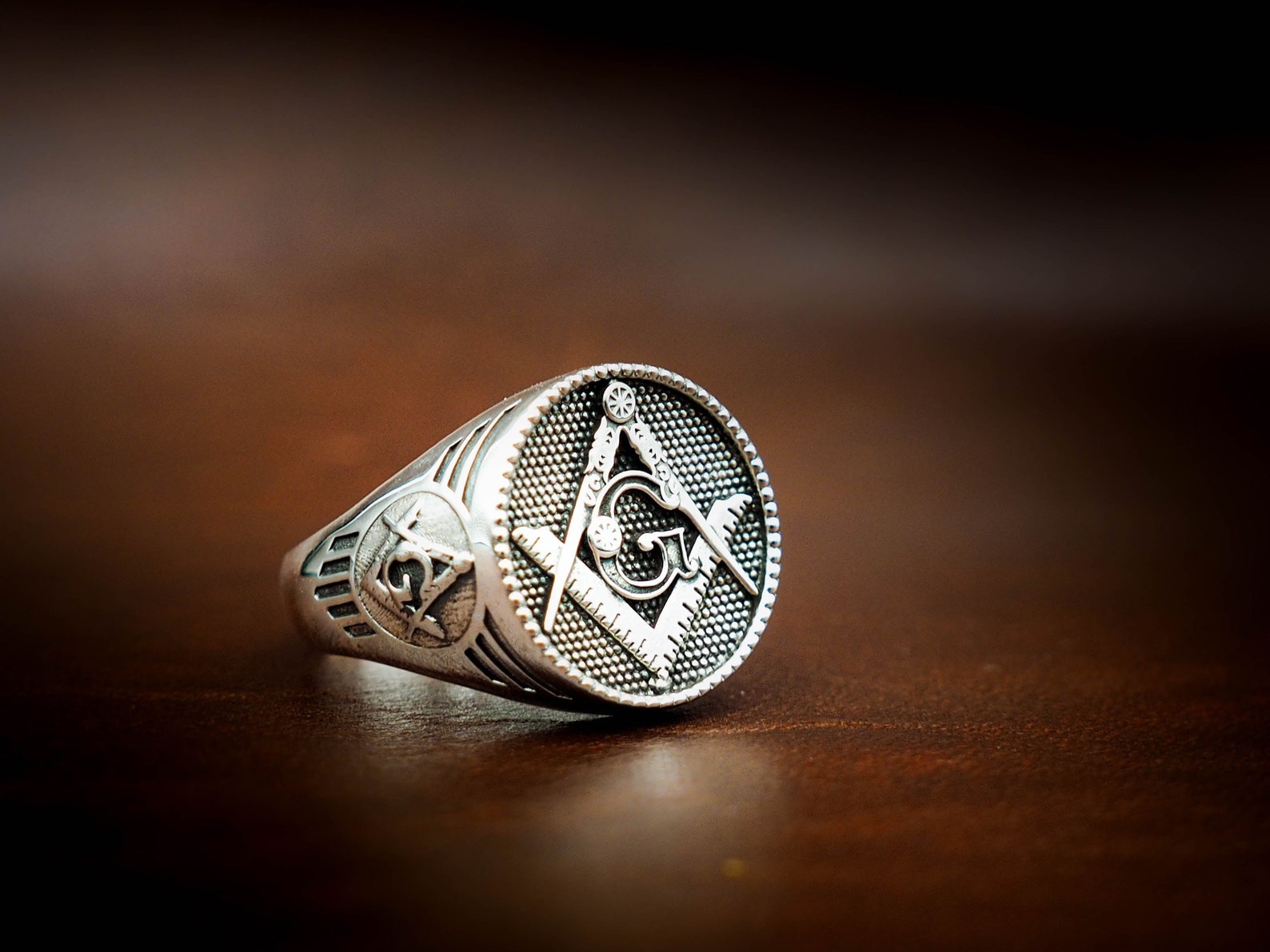Silver Masonic Rings Freemason Ring Master Mason Rings Mens | Etsy
