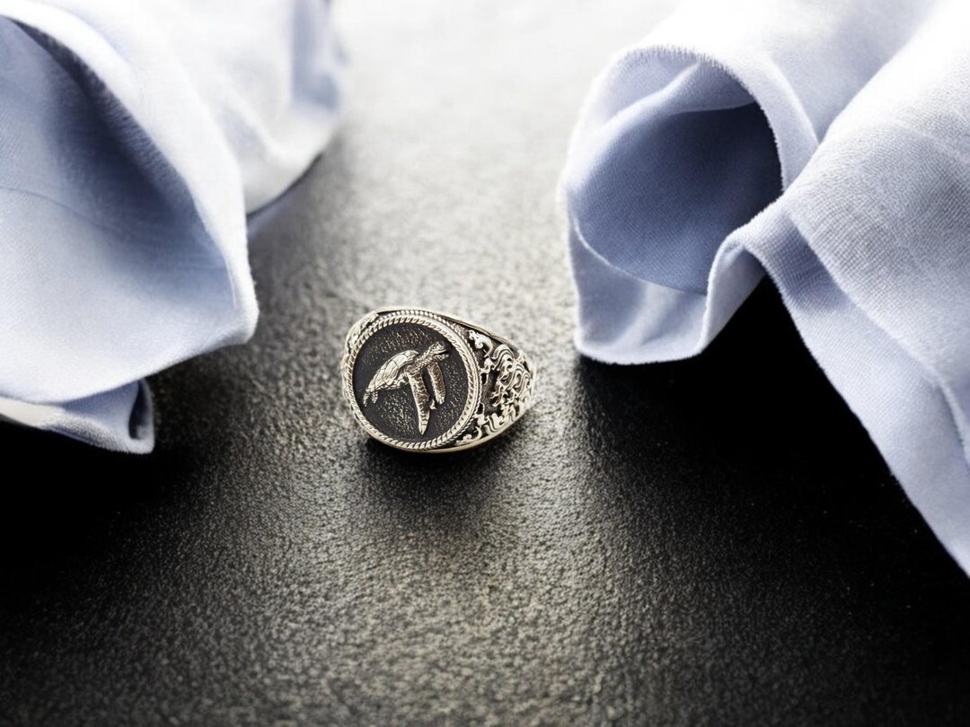 Turtle Ring Animal Good Luck Gift Animal Signet Men's and Women ...