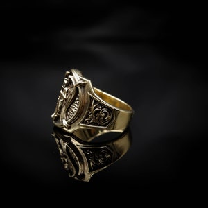 Archangel Knight Saint Michael Ring, Catholic Knight Men Ring, St ...