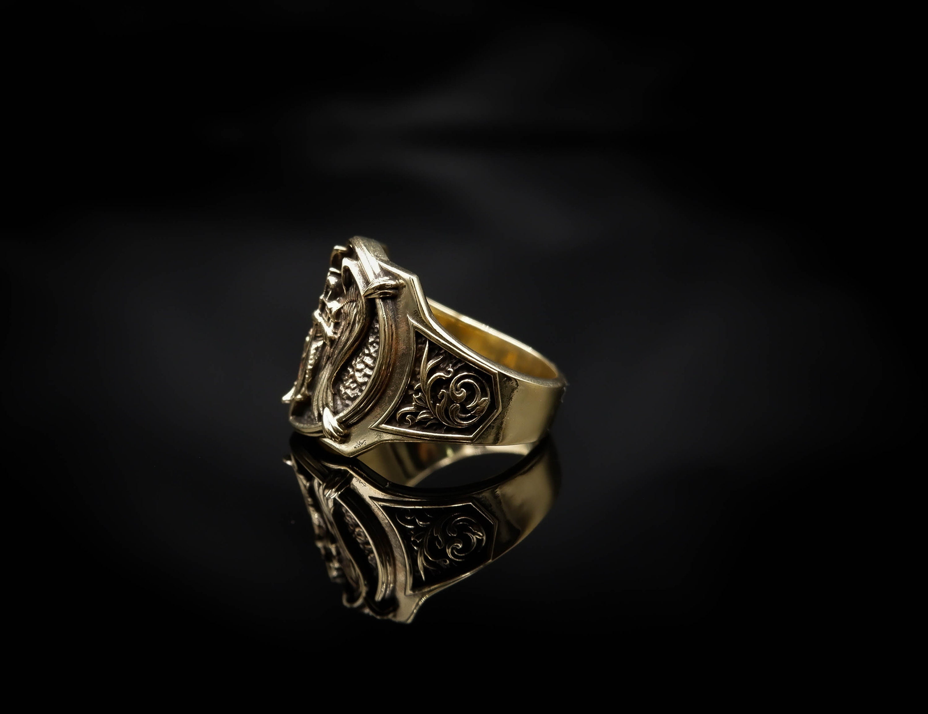 Archangel Knight Saint Michael Ring Catholic Knight Men Ring - Etsy