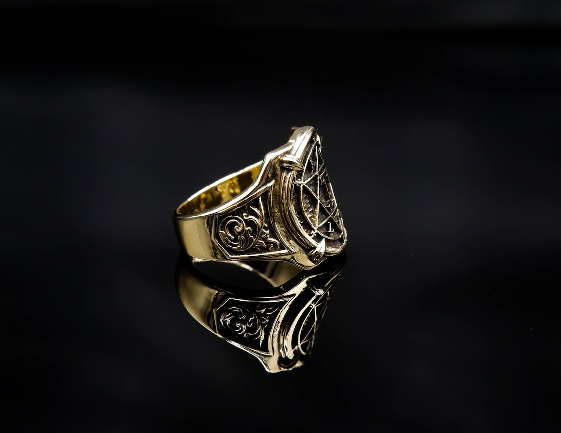 Hexagram Talisman Solomon Rings, Solomon's Hexagram Ring, Protective ...