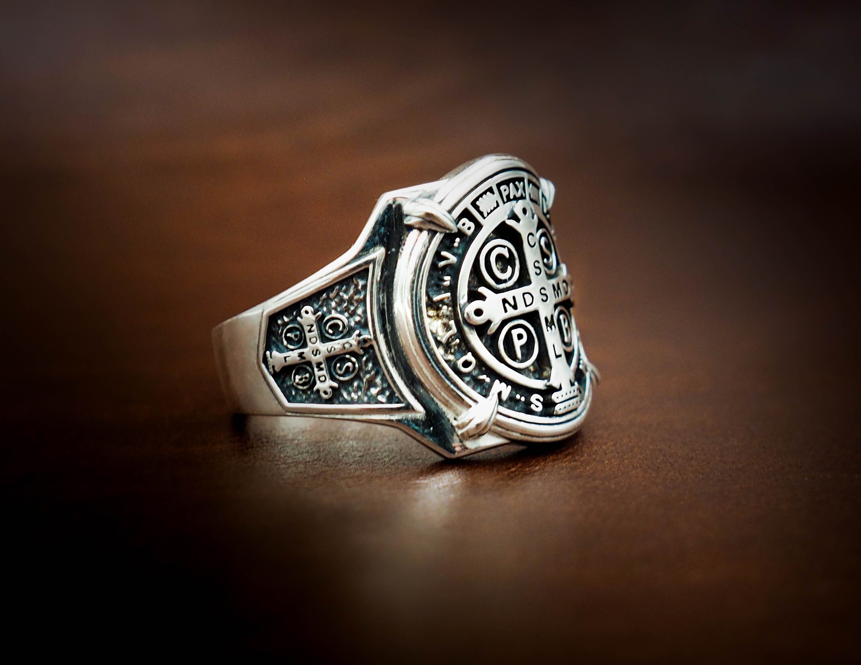 St Benedict Exorcism Cross Demon Protection Rings St Benedict - Etsy