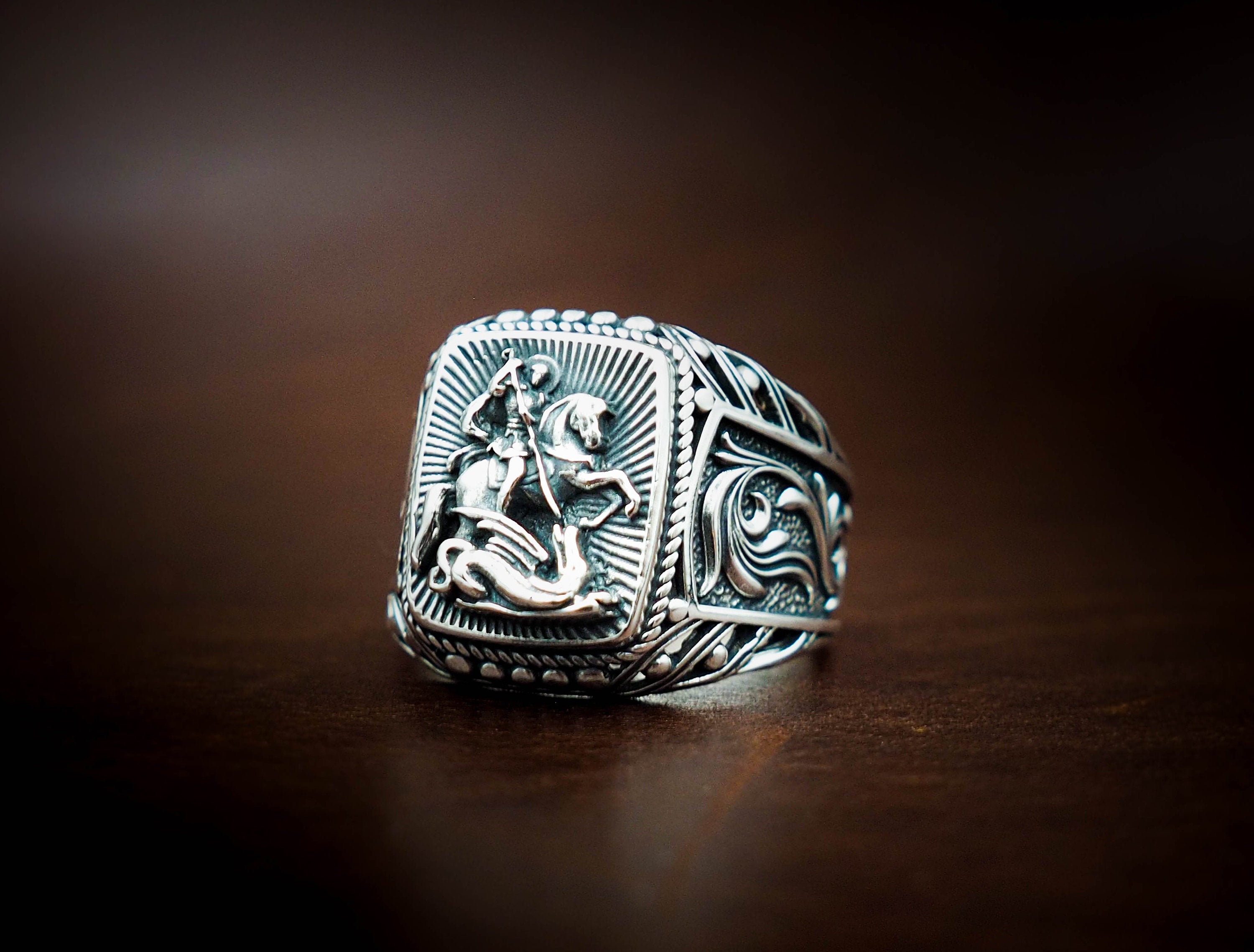 St. Georg Ring souveränen Ring der Heilige Georg der | Etsy