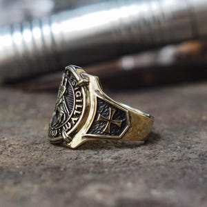 Knight Templar Ring With Cross, Seal of Templar Knights of Solomon ...