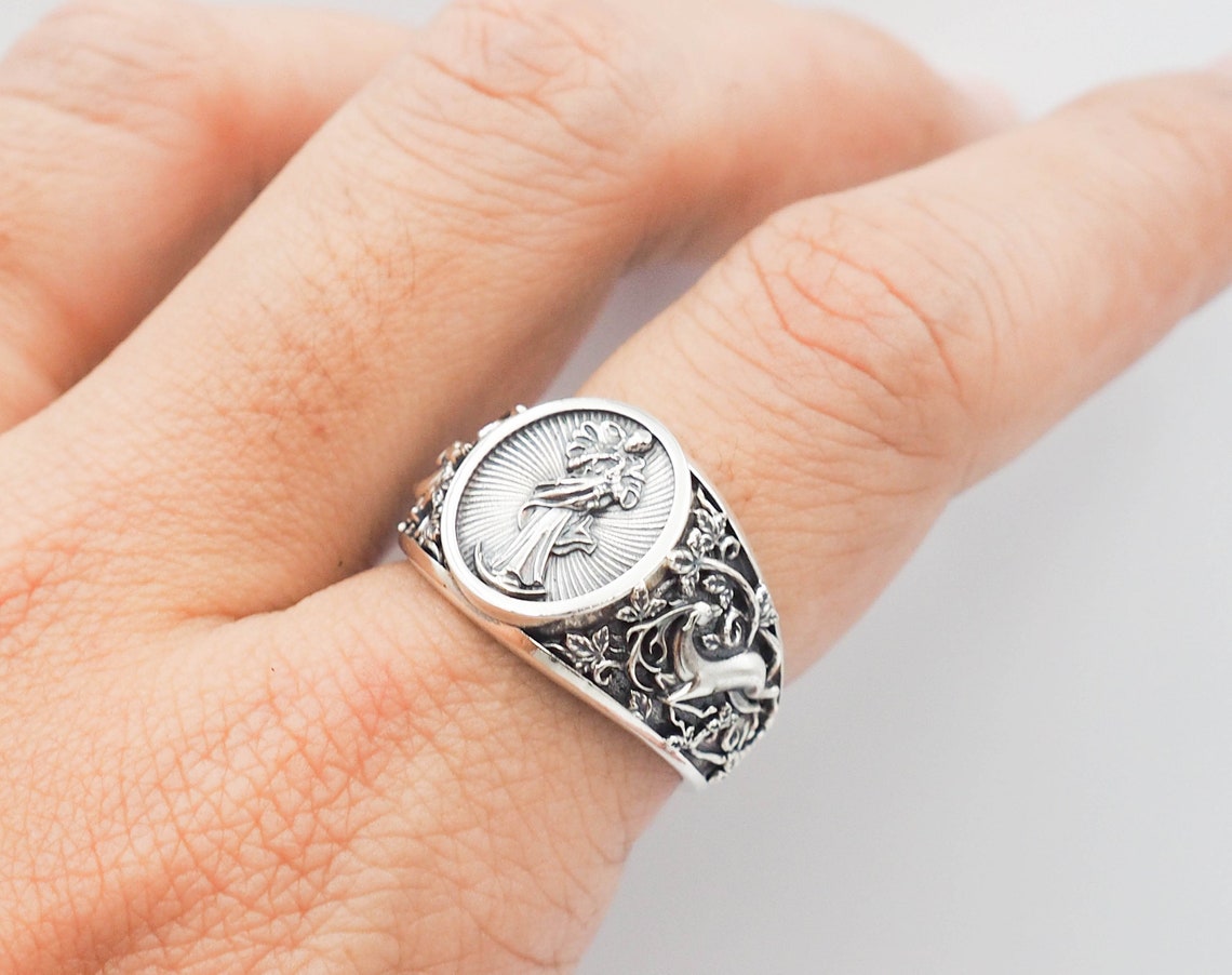 Virgin Mary Ring Miraculous Virgin Mary Ring Our Lady of - Etsy