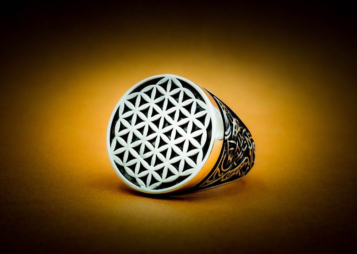 Flower of Life Ring Seed of Life Ring Sacred Geometry Ring - Etsy