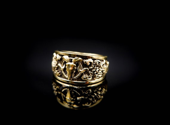 Ram Skull Ring Skull of Ram Ring Ram Skull Gothic Ring - Etsy