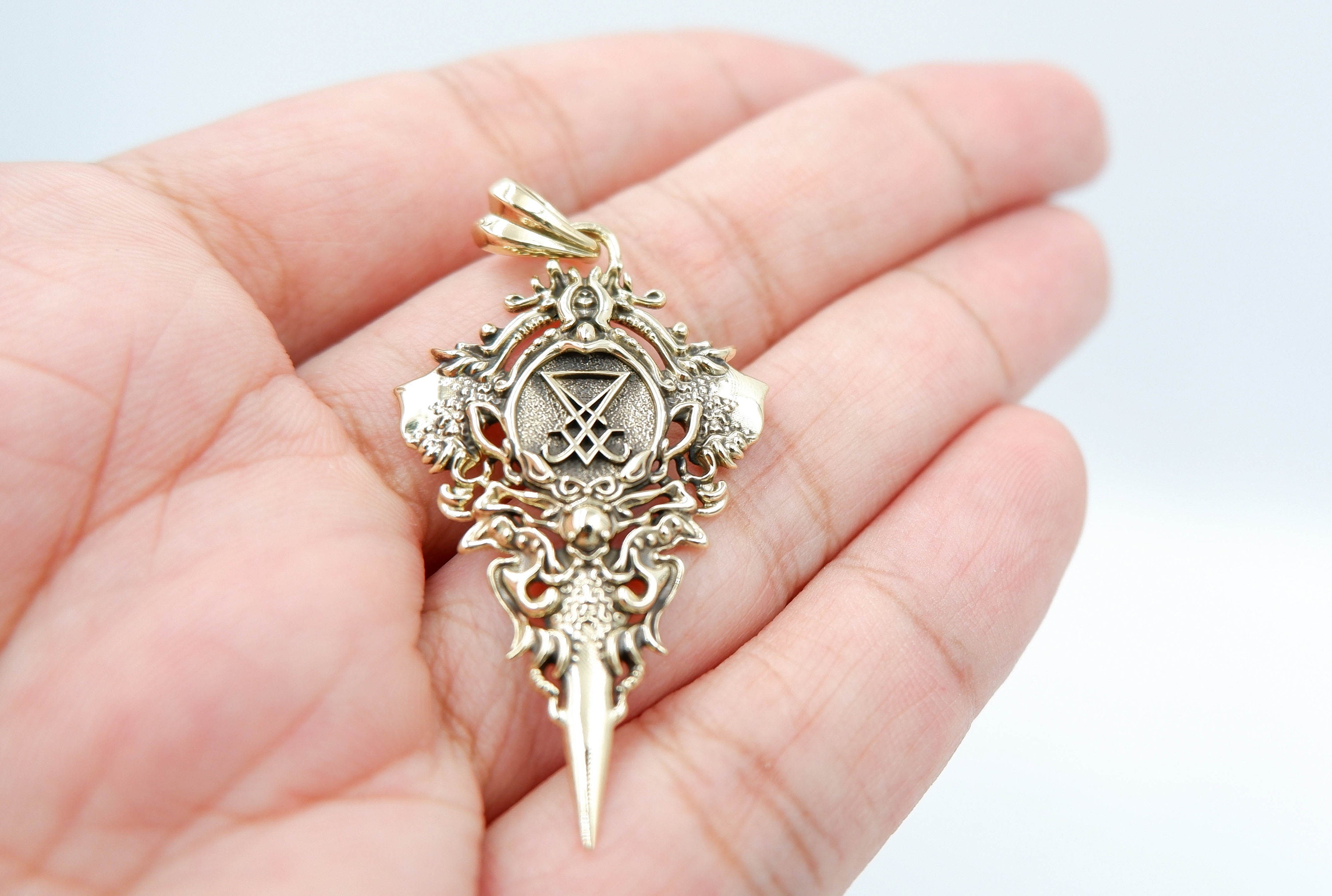 Sigil of Lucifer Pendant Seal of Satan Pendant Satanic - Etsy