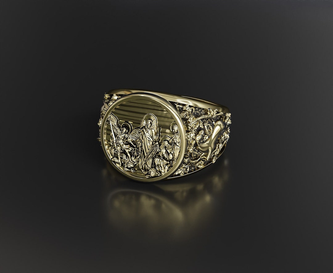Archangel St Saint Michael Ring, Archangel Raphael Ring, Saint Gabriel ...