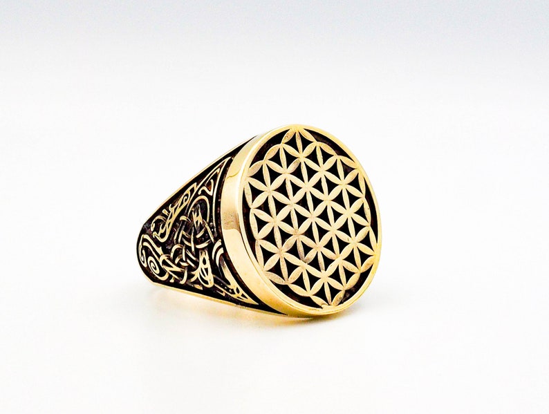 Flower of Life Ring Seed of Life Ring Sacred Geometry Ring - Etsy