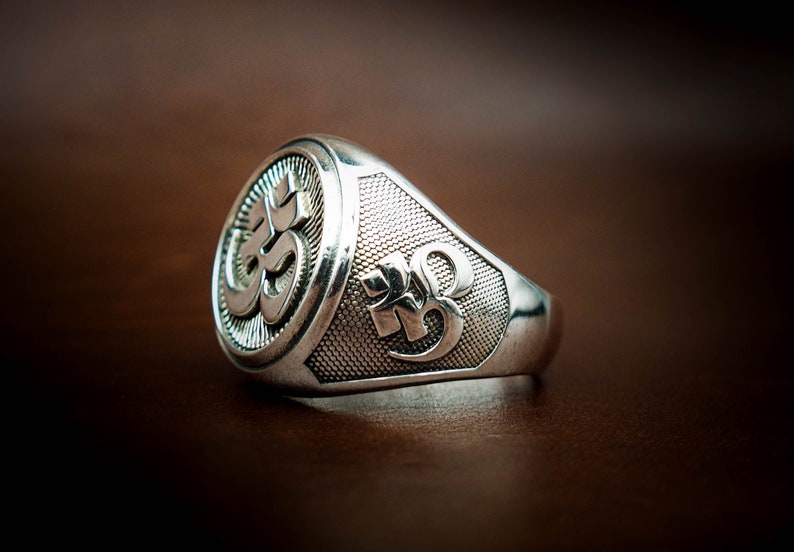Ohm Ring Om Ring Silver Ohm Ring Amulet Jewelry Yoga Ring | Etsy