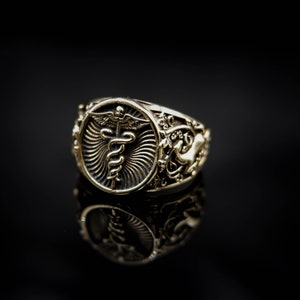 Caduceus Medical Symbol Ring, Pharmacy Ring, Medical Ring, Pharmacy ...