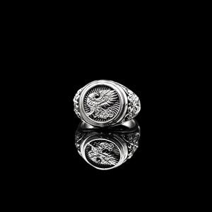 925 Sterling Silver Celtic Eagle Ring, Hawk Ring Norse Nordic Celtic ...