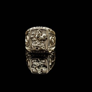 Rooster Ring Animal Signet Accessory Brass Jewelry Wedding Gift Ring ...