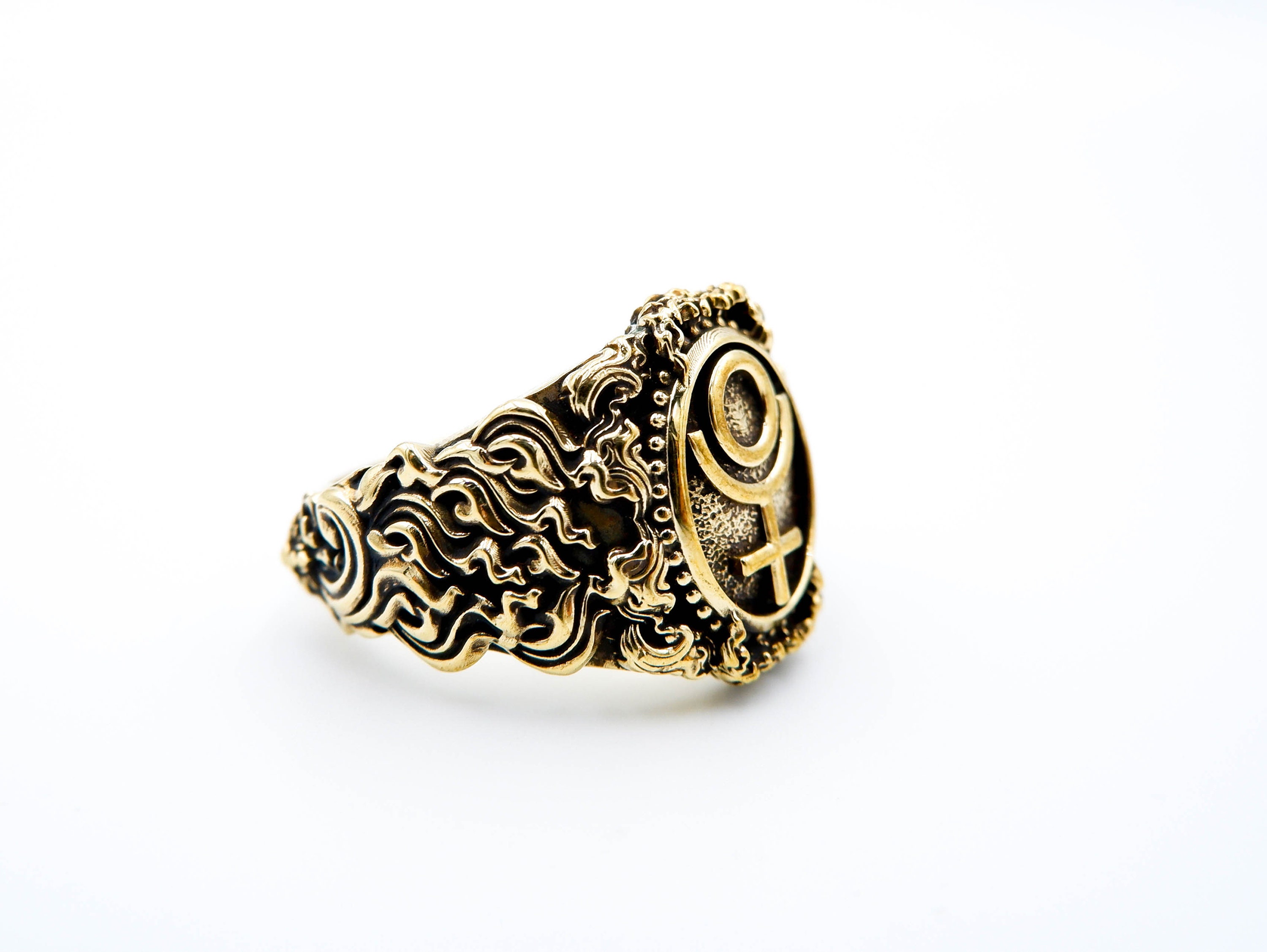 Pluto Ring God of the Underworld Zodiac Symbol of Planet Brass - Etsy