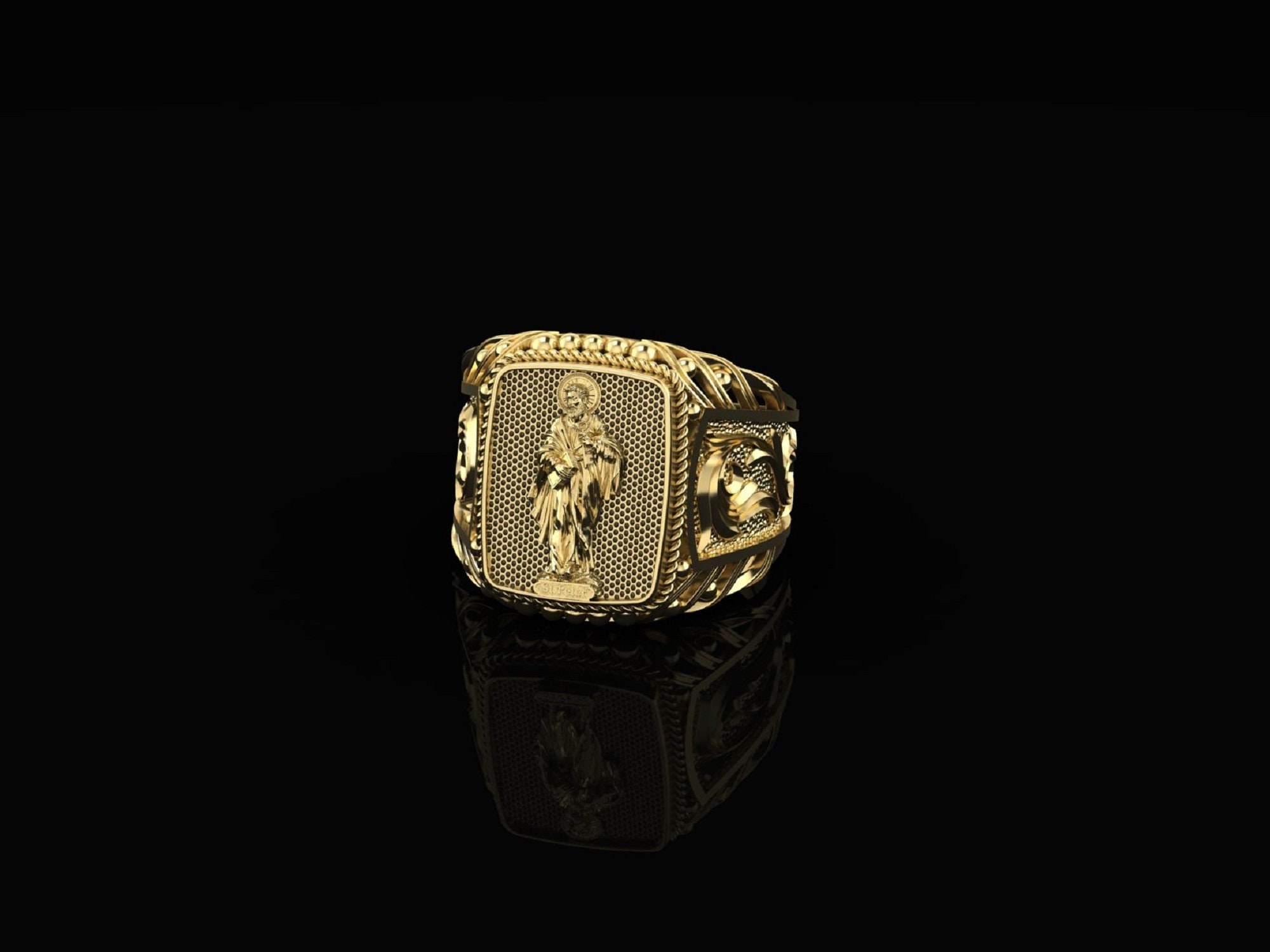 Saint Peter Men's Ring St Peter Ring Catholic Ring - Etsy