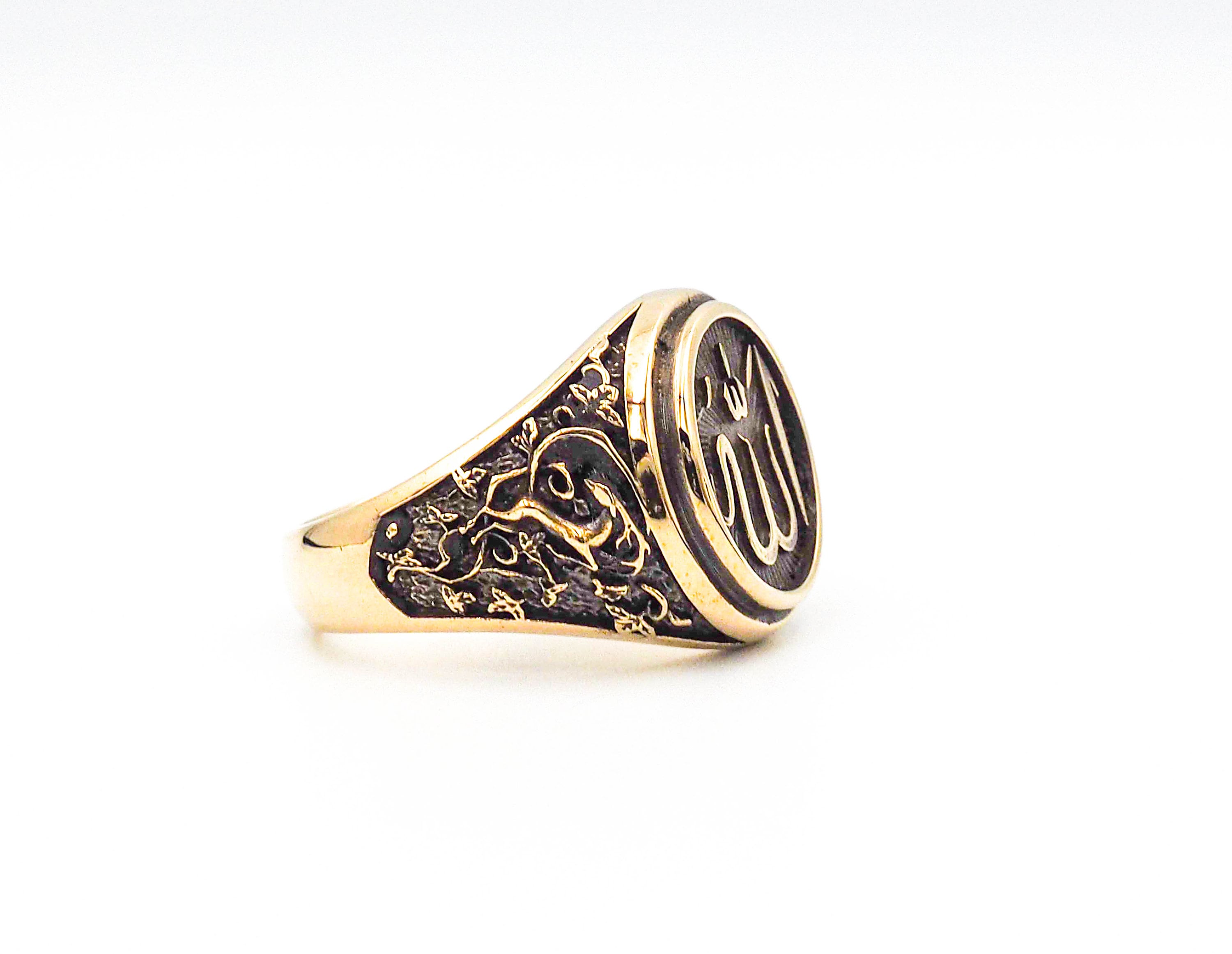 Brass Allah Ring, Islamic Crescent, Muslim Jewelry Gift - Etsy
