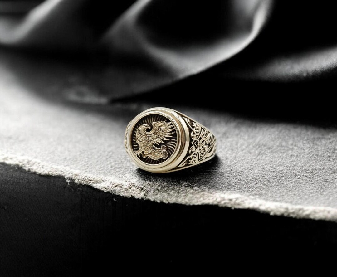 Celtic Eagle Ring, Hawk Ring Norse Nordic Celtic Viking Brass Jewelry ...
