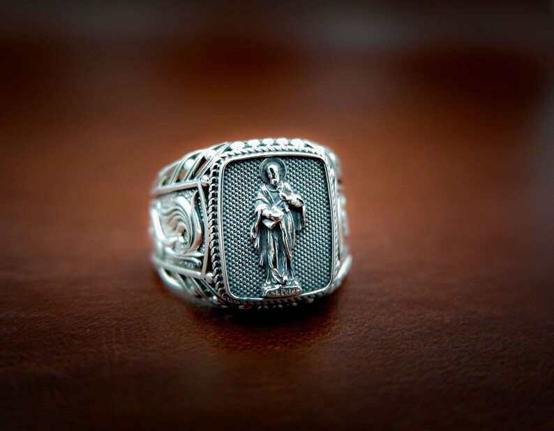 Saint Peter Men's Ring St. Peter Ring Catholic Ring | Etsy