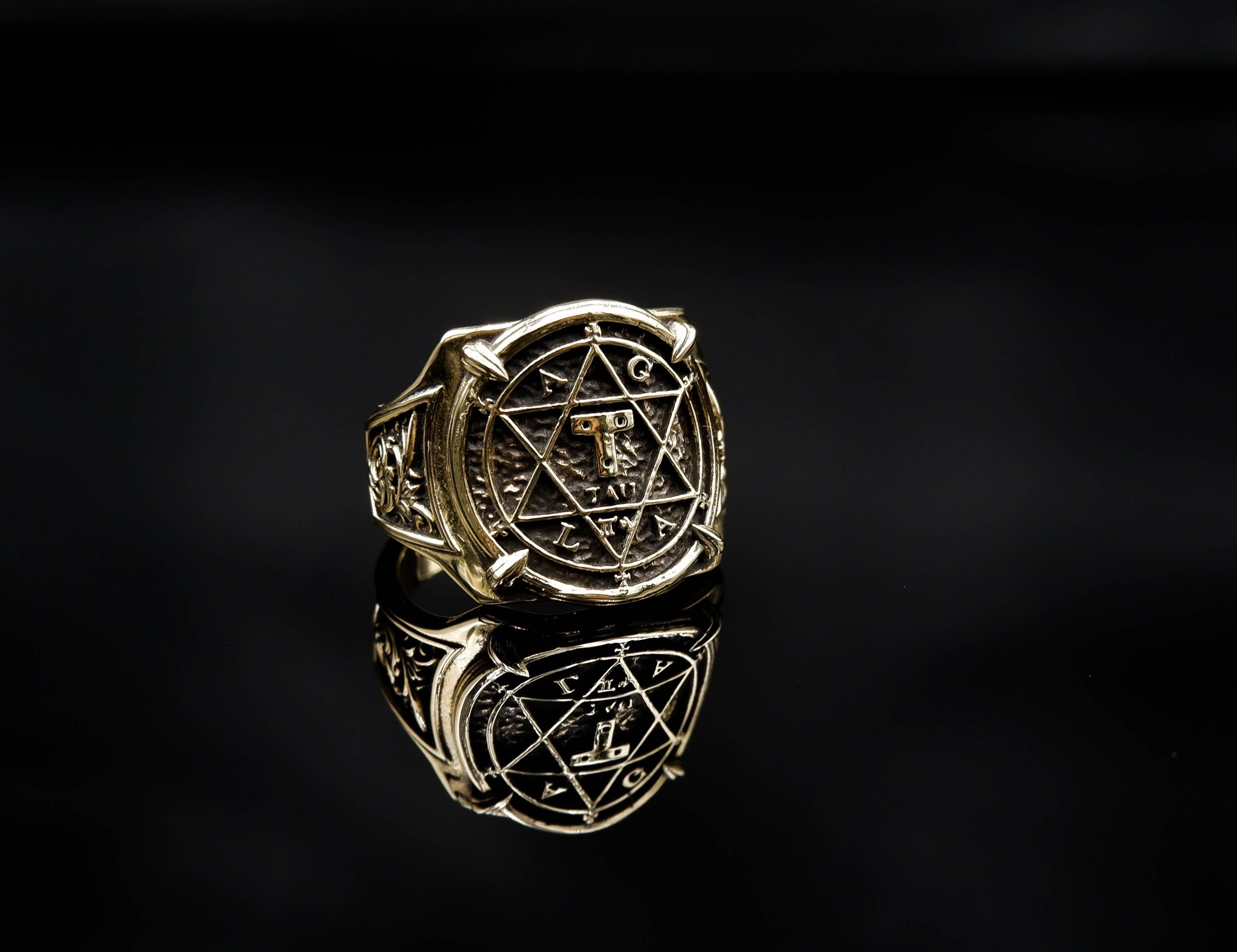 Hexagram Talisman Solomon Rings, Solomon's Hexagram Ring, Protective ...