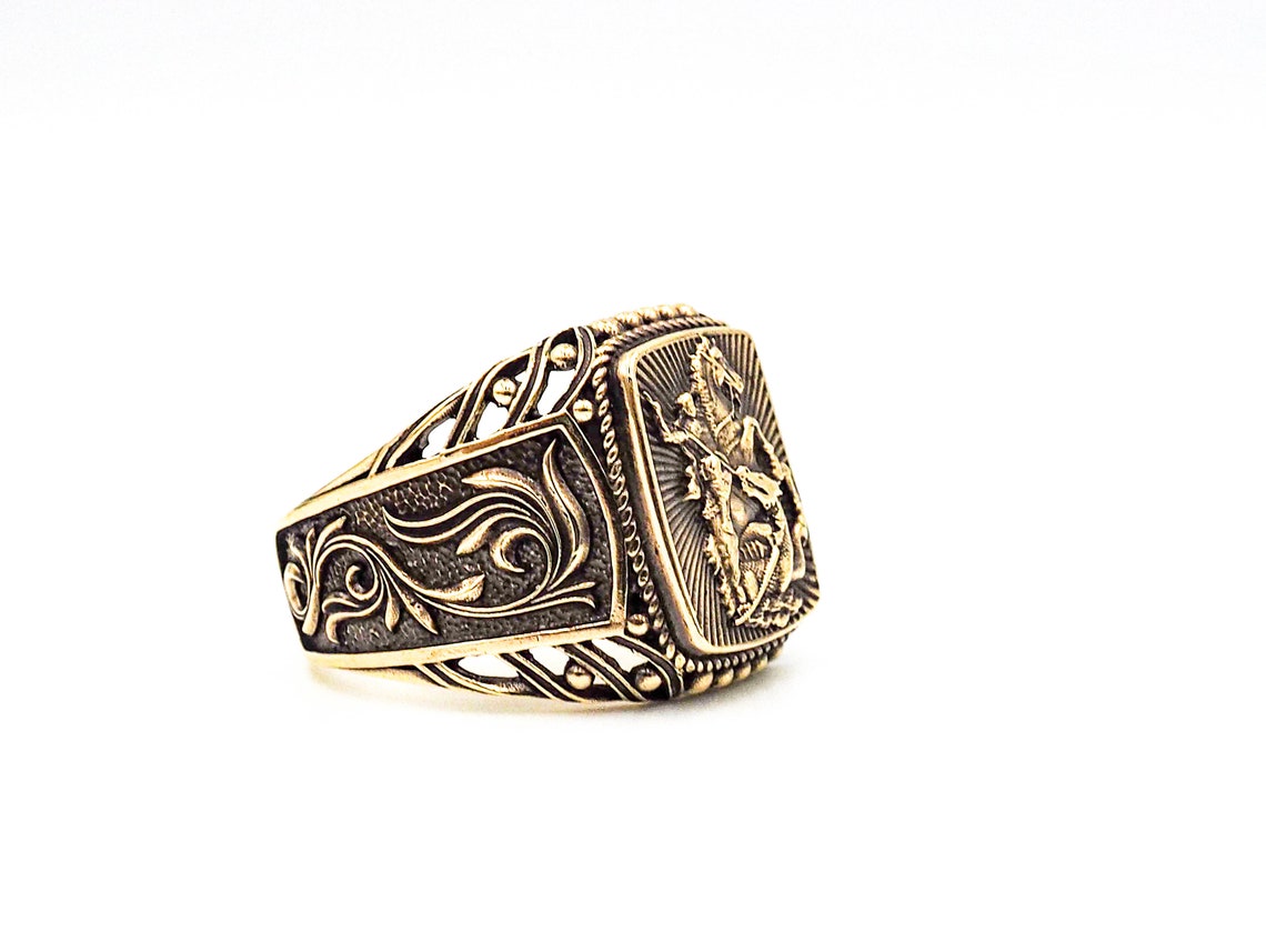 St George Ring Saint George Ring Sovereign Medieval Ring - Etsy