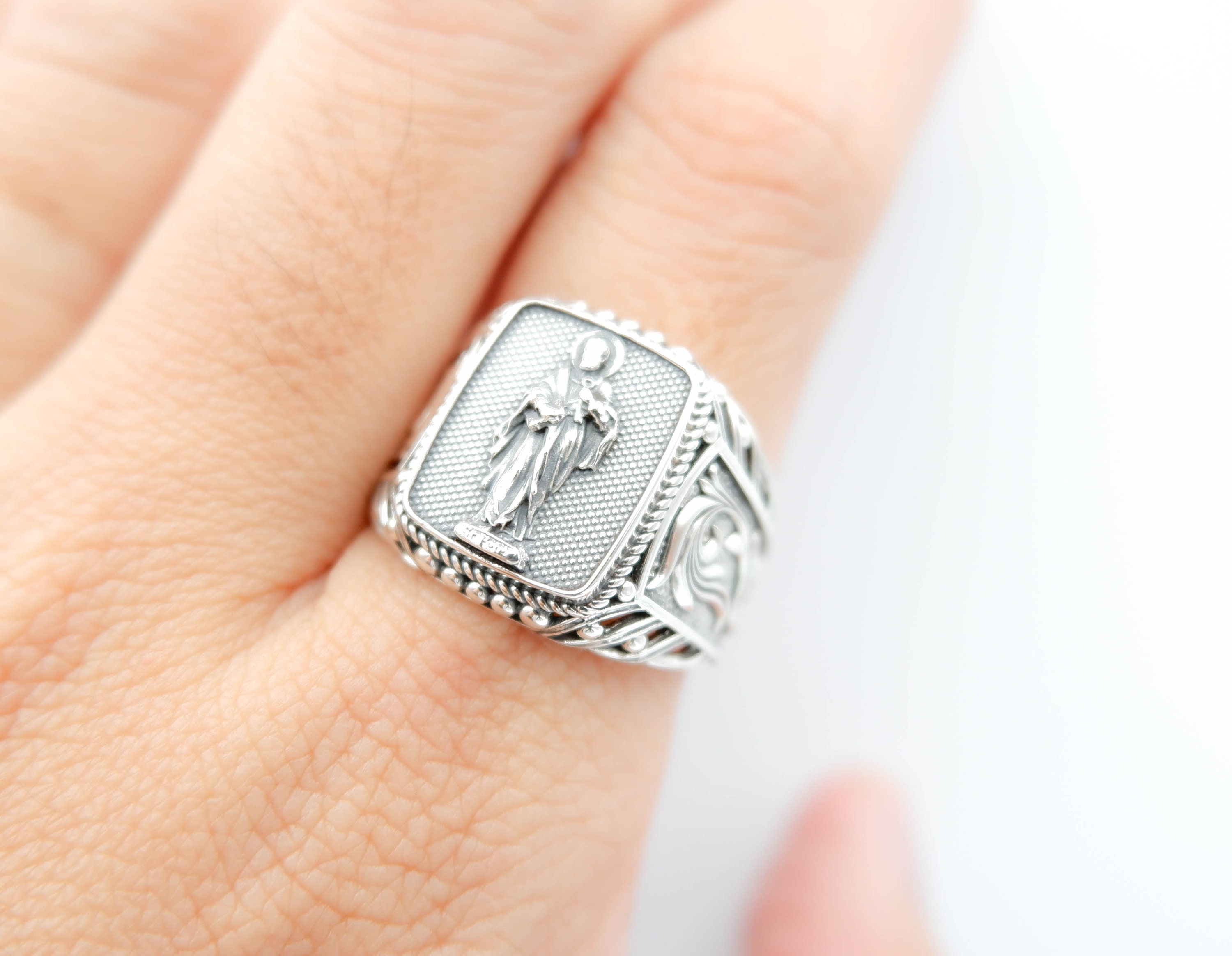 Saint Peter Men's Ring St. Peter Ring Catholic Ring - Etsy