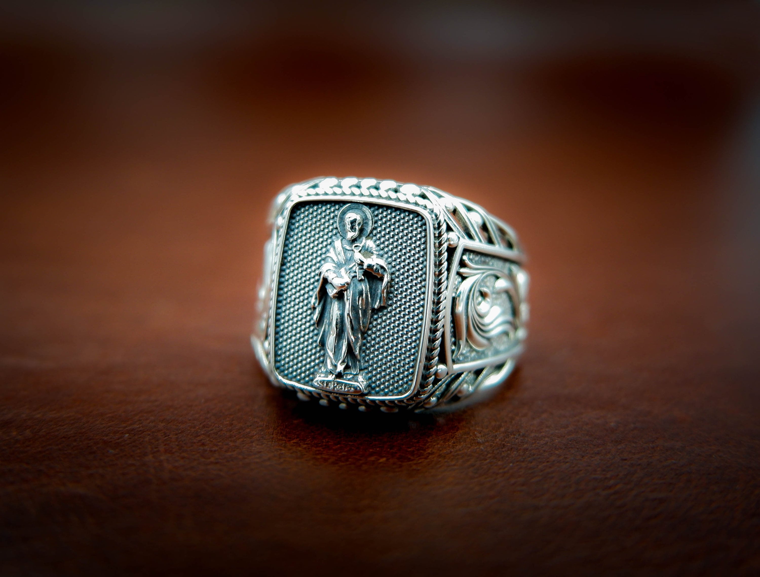 Saint Peter Men's Ring St. Peter Ring Catholic Ring - Etsy