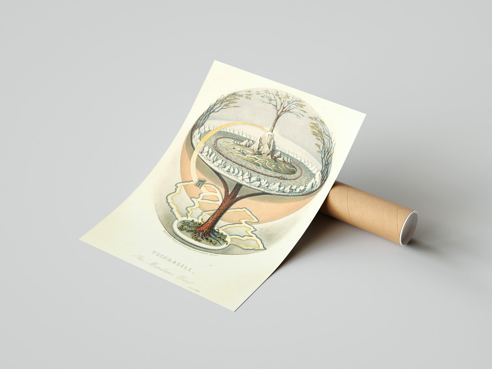 Yggdrasill the Mundane Tree Ancient Flat Earth Model in - Etsy Canada