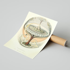 Yggdrasill the Mundane Tree Ancient Flat Earth Model in - Etsy Canada