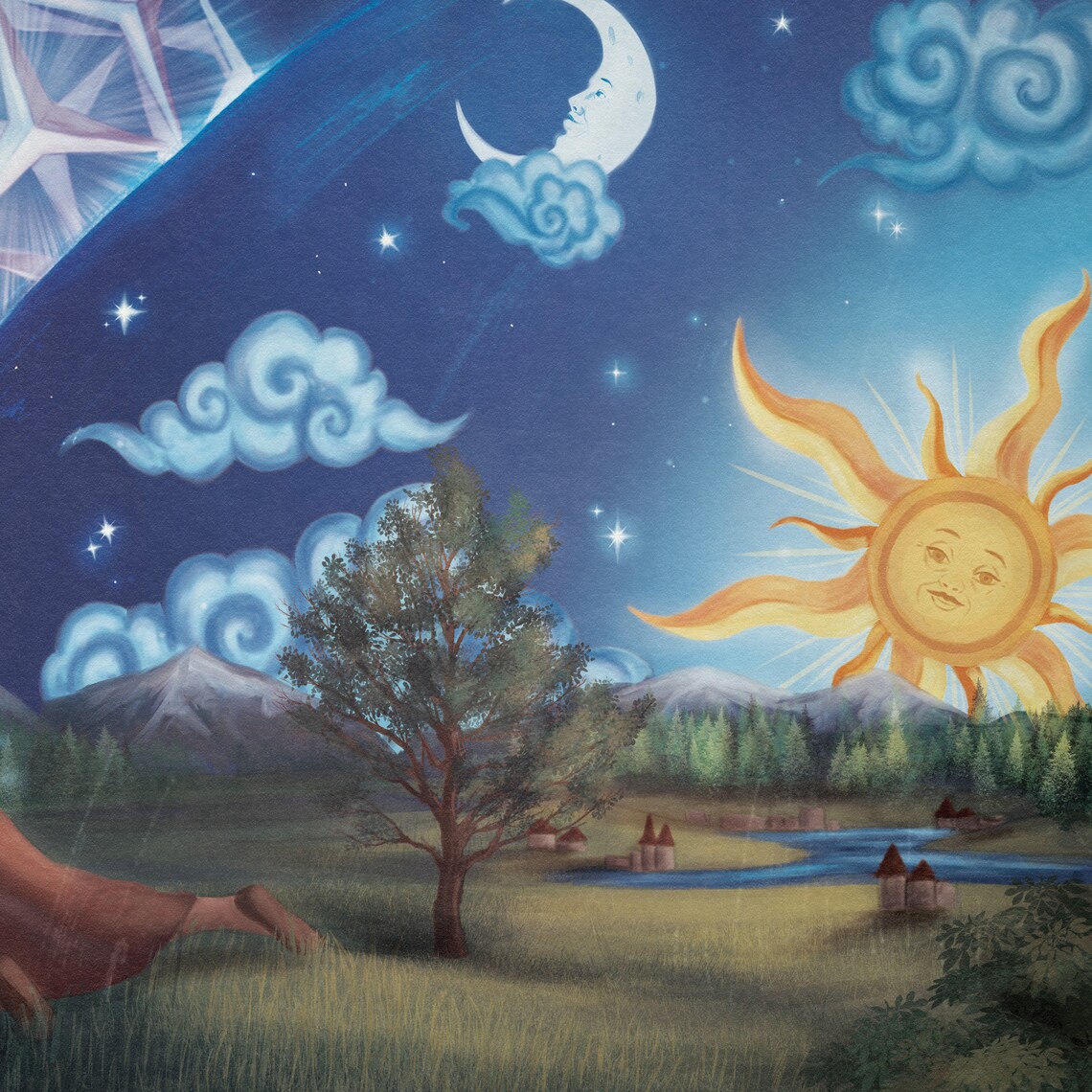 Flammarion Print Flat Earth Art Featuring Enclosed World - Etsy