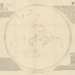 Ancient Flat Earth Map Poster Urbano Monte 1587 | Etsy