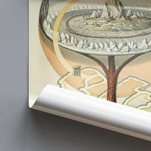 Yggdrasill the Mundane Tree Ancient Flat Earth Model in - Etsy UK