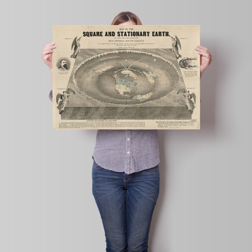 Orlando Ferguson Square and Stationary Flat Earth Map Poster - Etsy