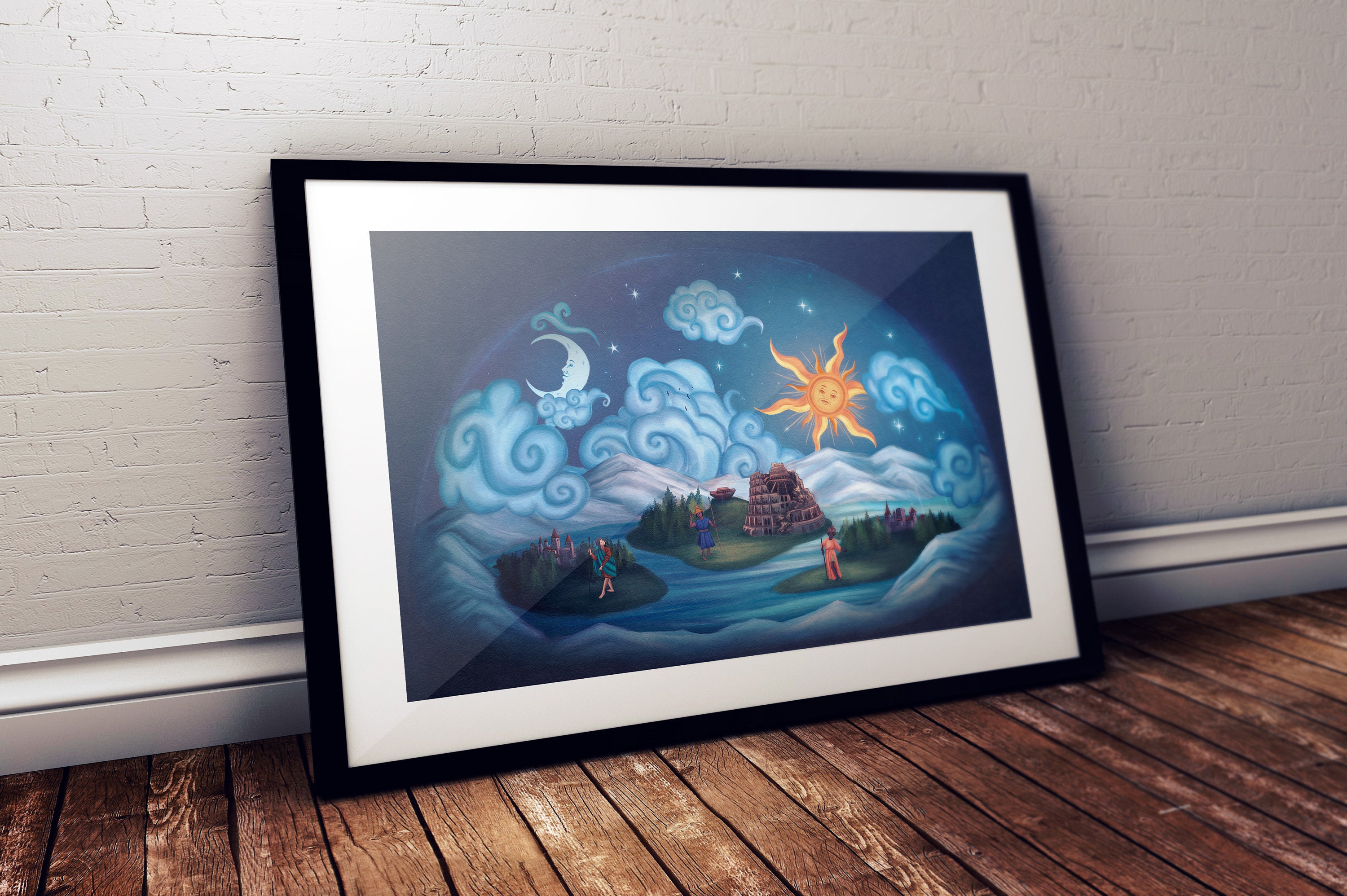 The Great Dispersion Flat Earth Art Print Under the Dome - Etsy