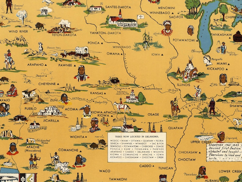 Map of Native American Tribes in the USA & Canada | Historical Tribal ...