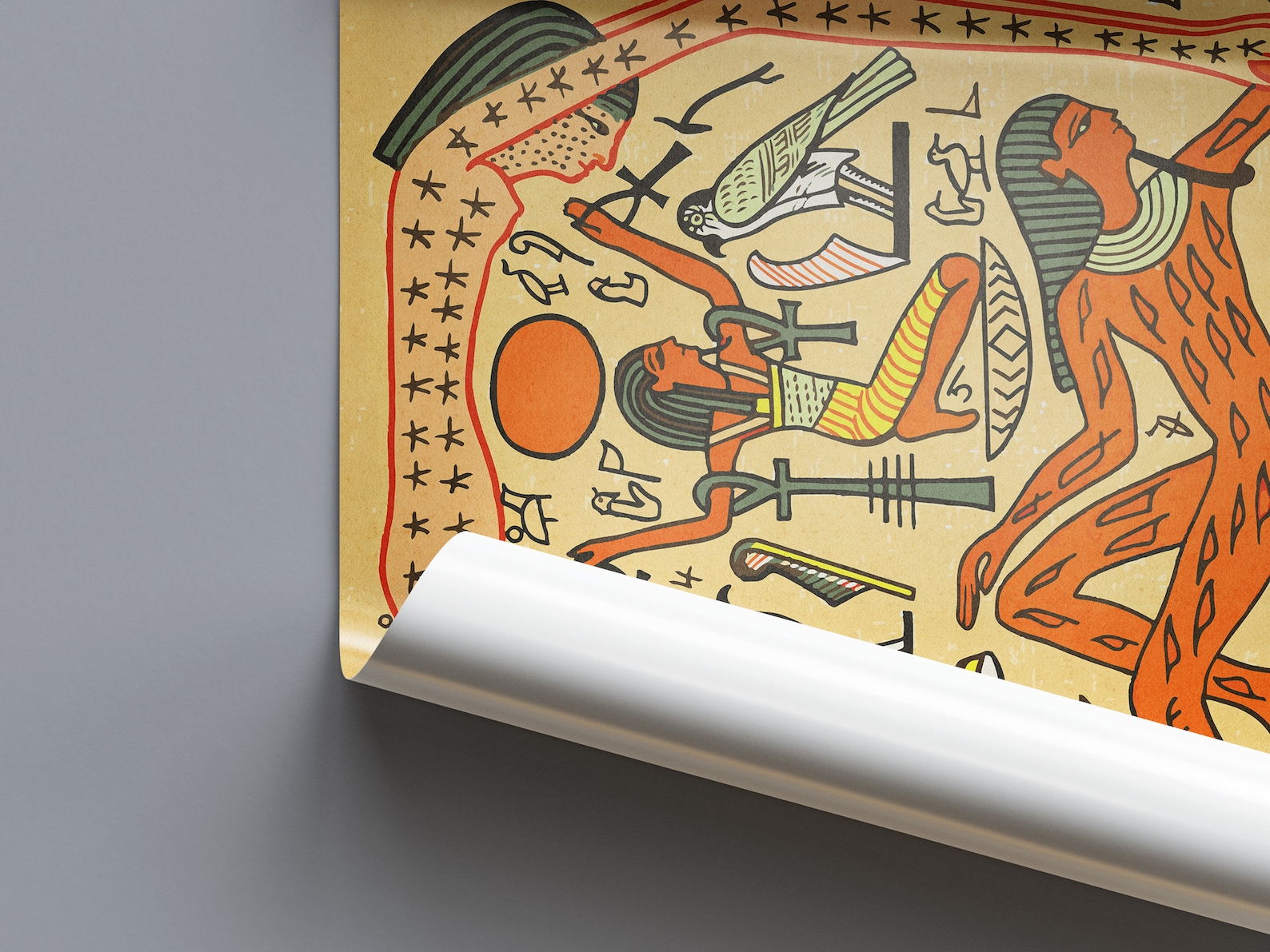 Ancient Egyptian Flat Earth Cosmology Print - the Sky Goddess Nut and ...