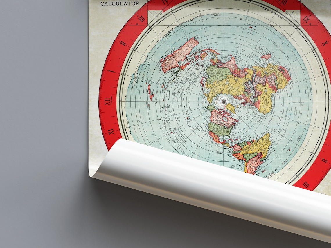 Flat Earth Map : Alex Gleason's New Standard Map of the - Etsy Australia