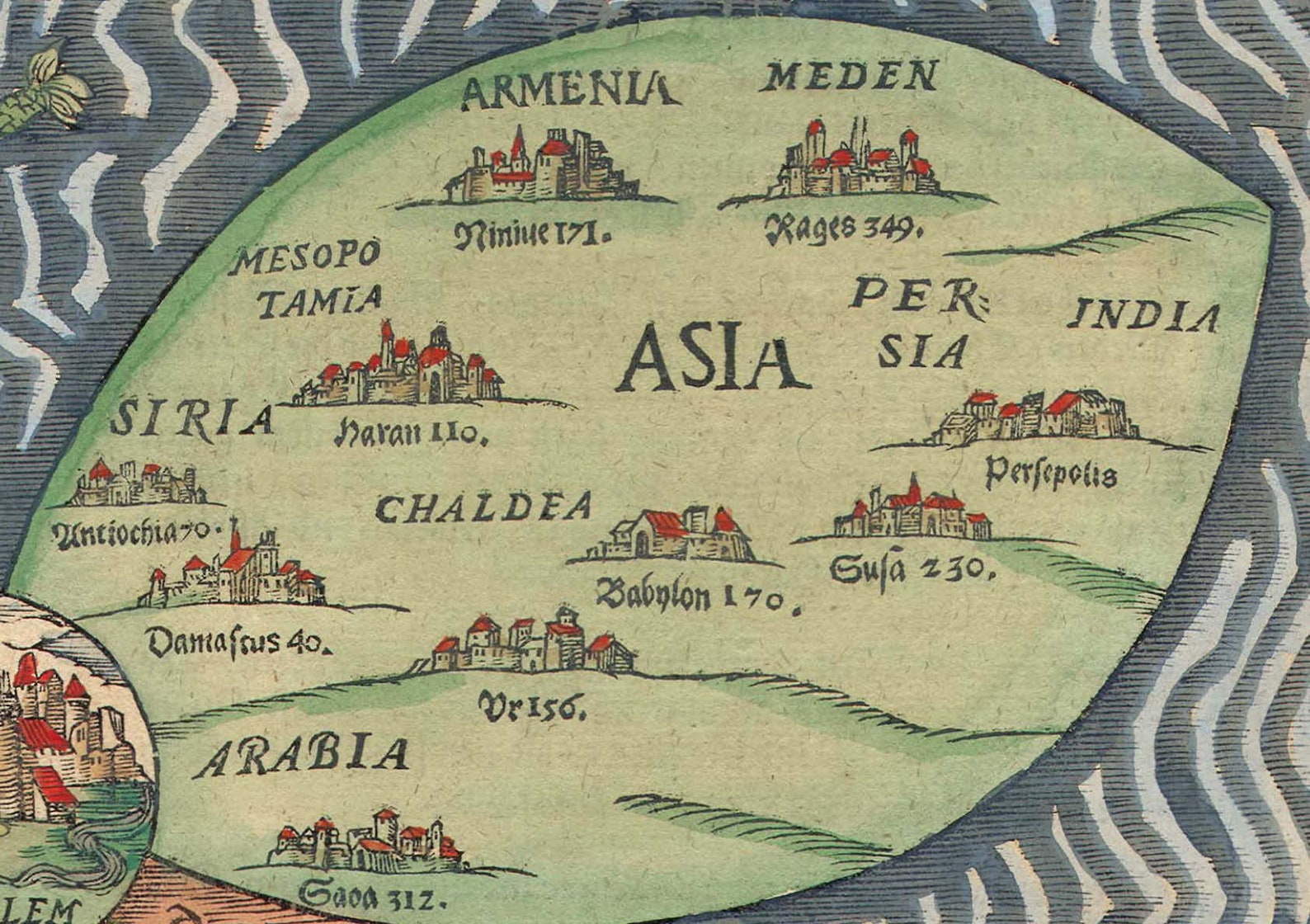 The Bünting Clover Leaf Map (the World in a Cloverleaf) Old Map, Large ...