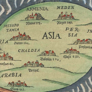 The Bünting Clover Leaf Map (the World in a Cloverleaf) Old Map, Large ...