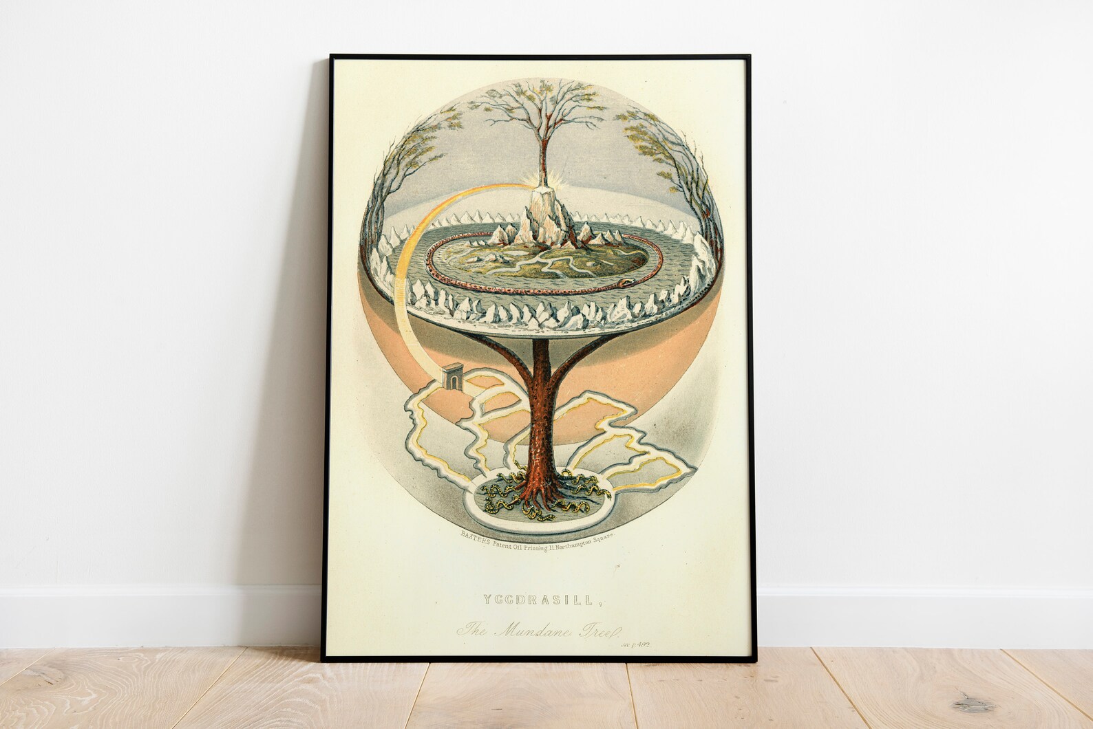 Yggdrasill the Mundane Tree Ancient Flat Earth Model in - Etsy Canada