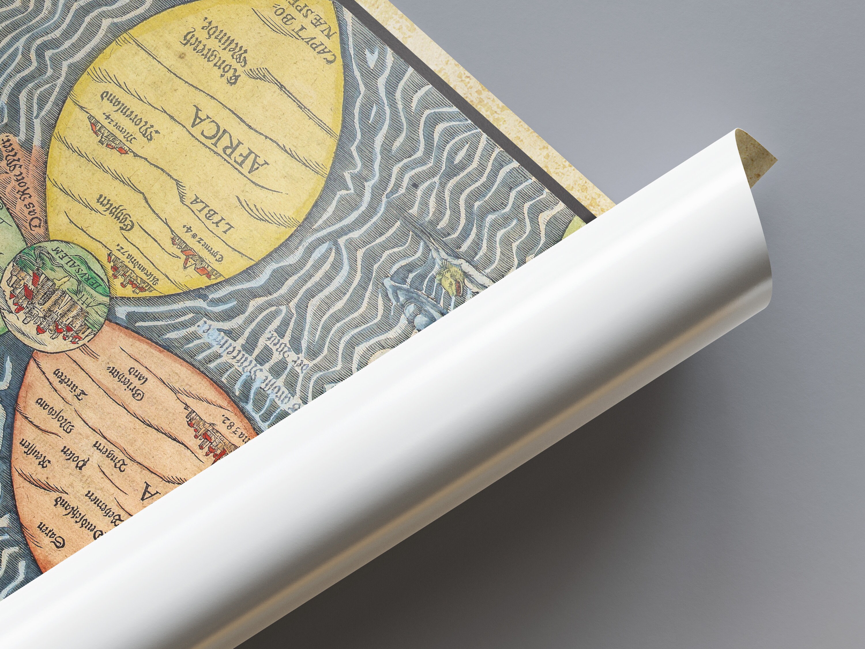 The Bünting Clover Leaf Map the World in a Cloverleaf Old - Etsy