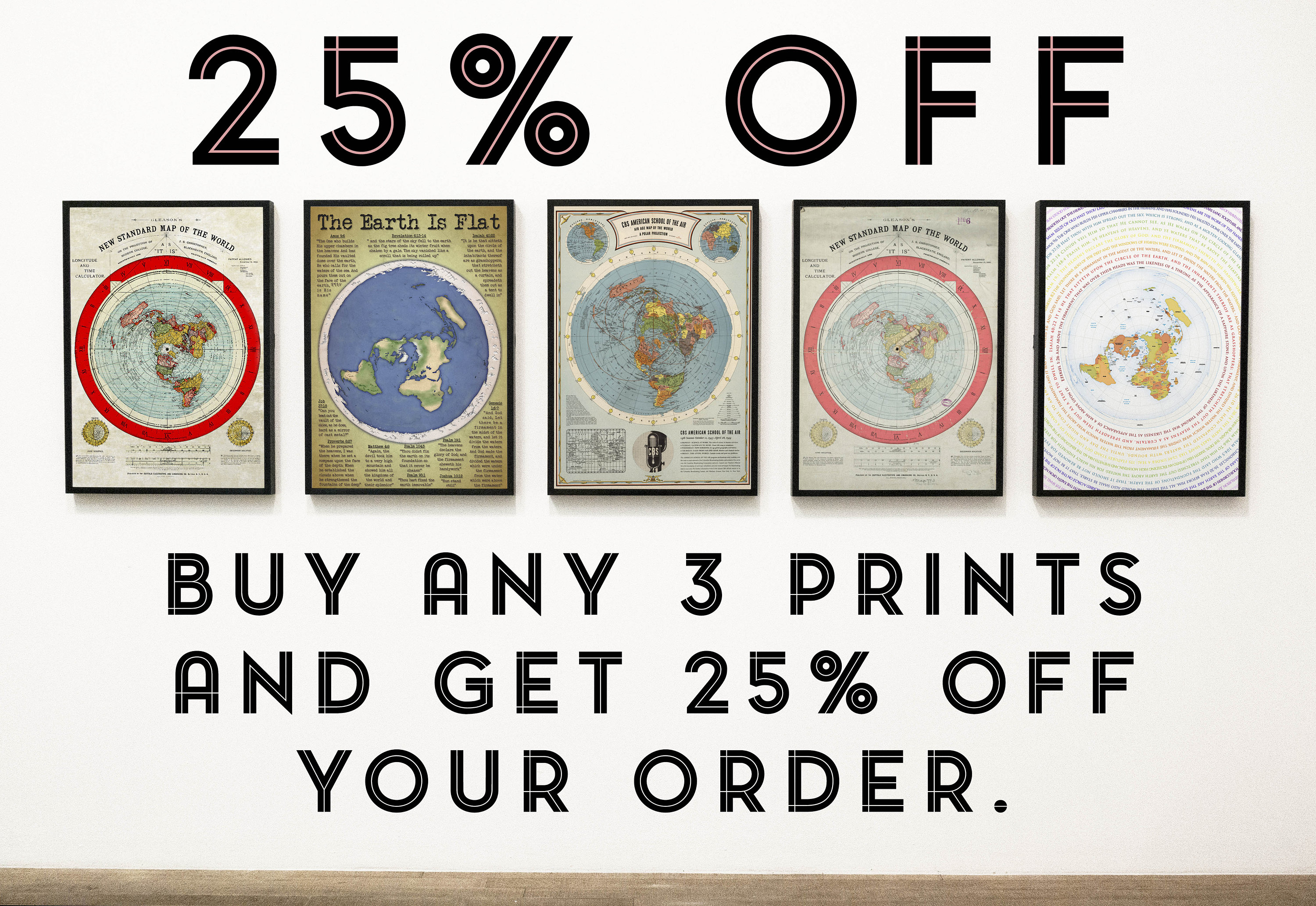 Flat Earth Map - Gleason's New Standard Map of the World 1892 - Old Map ...