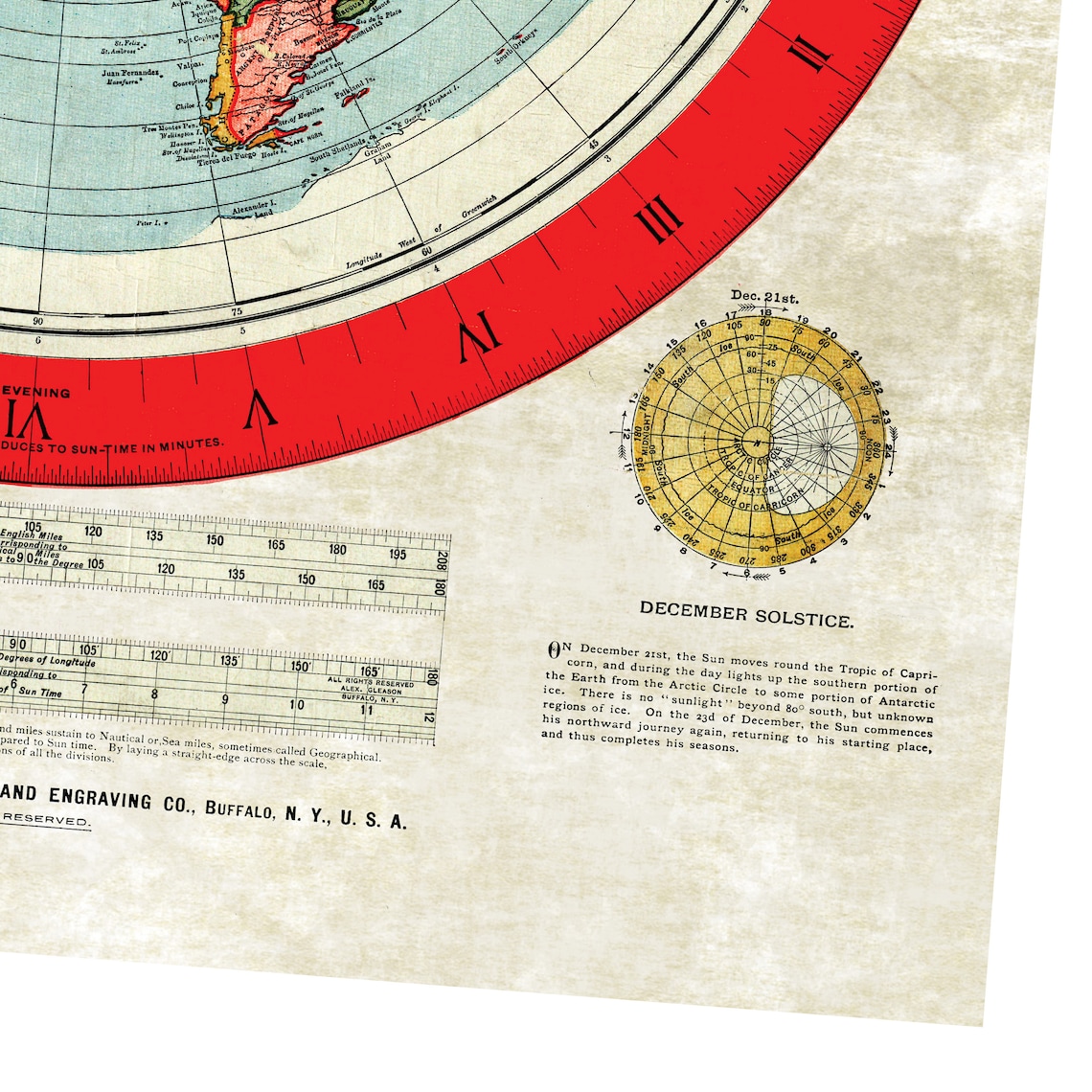 Flat Earth Map : Alex Gleason's New Standard Map of the | Etsy